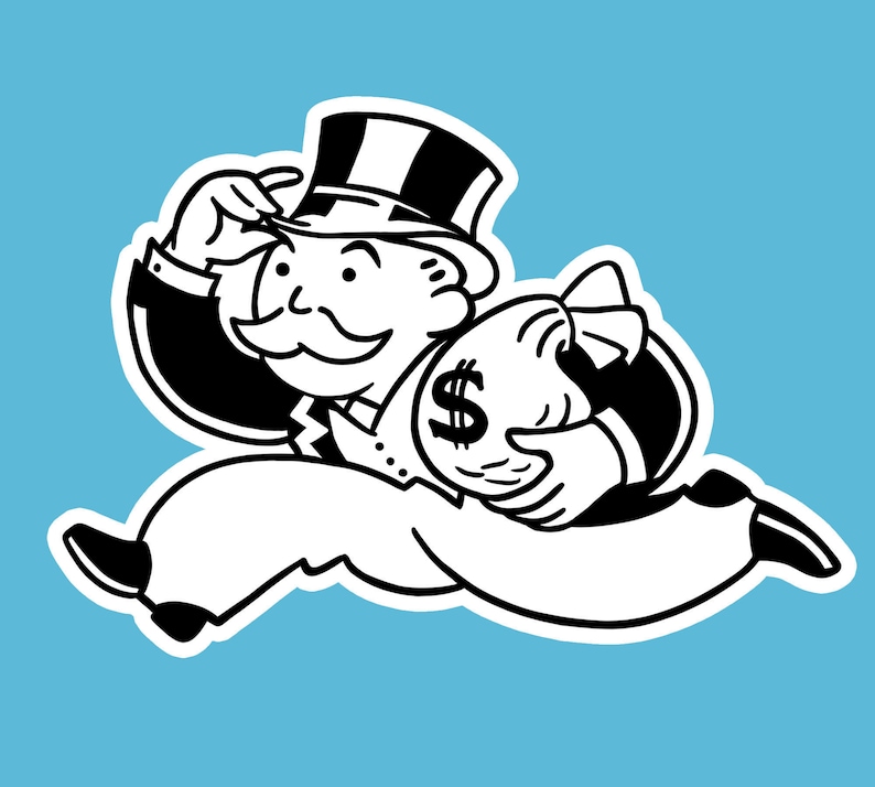 Monopoly Man Sticker - Etsy