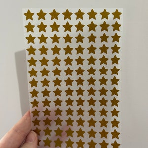 Vinyl Gold Star Sticker Sheet - Etsy