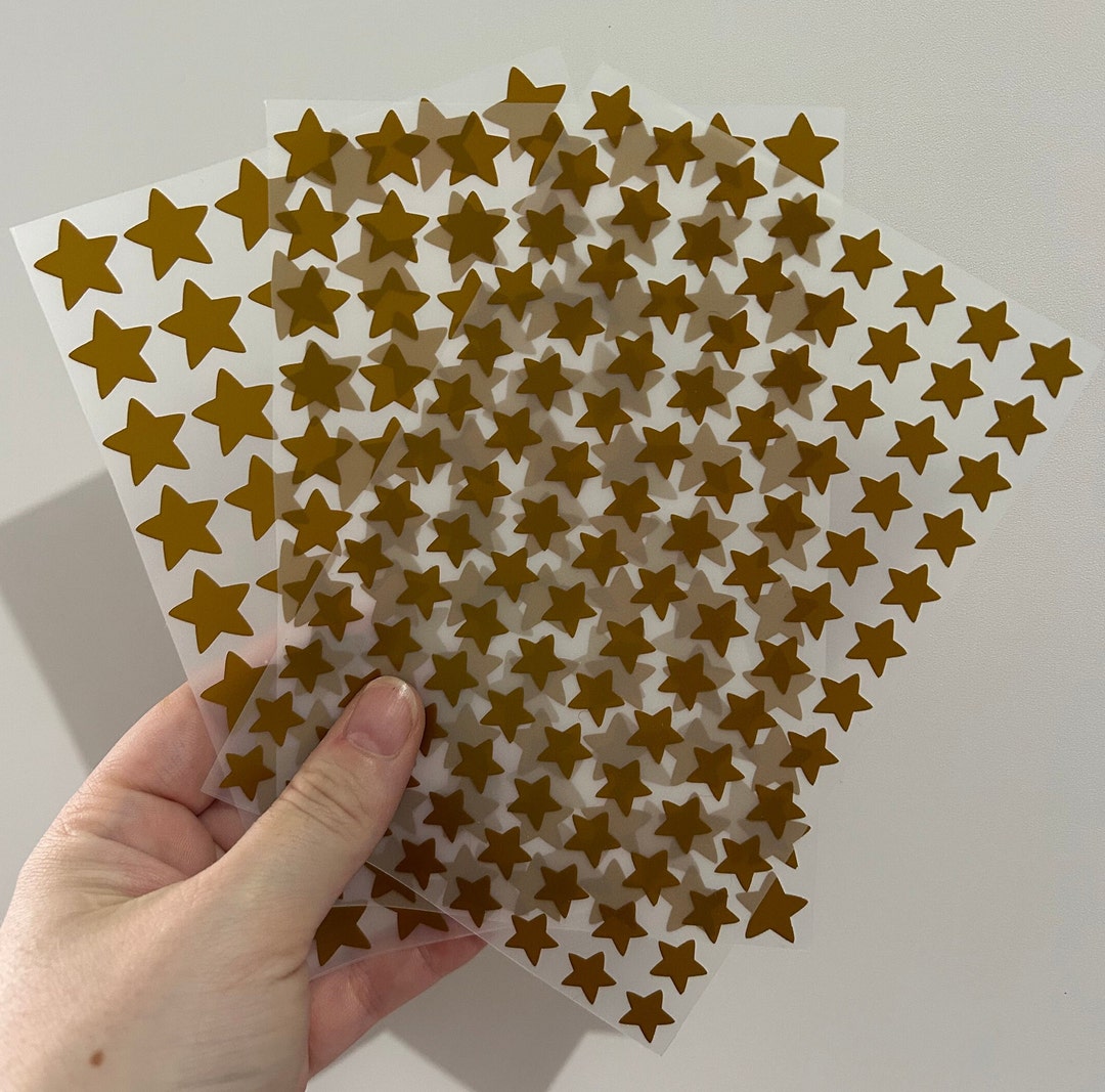 Vinyl Gold Star Sticker Sheet - Etsy