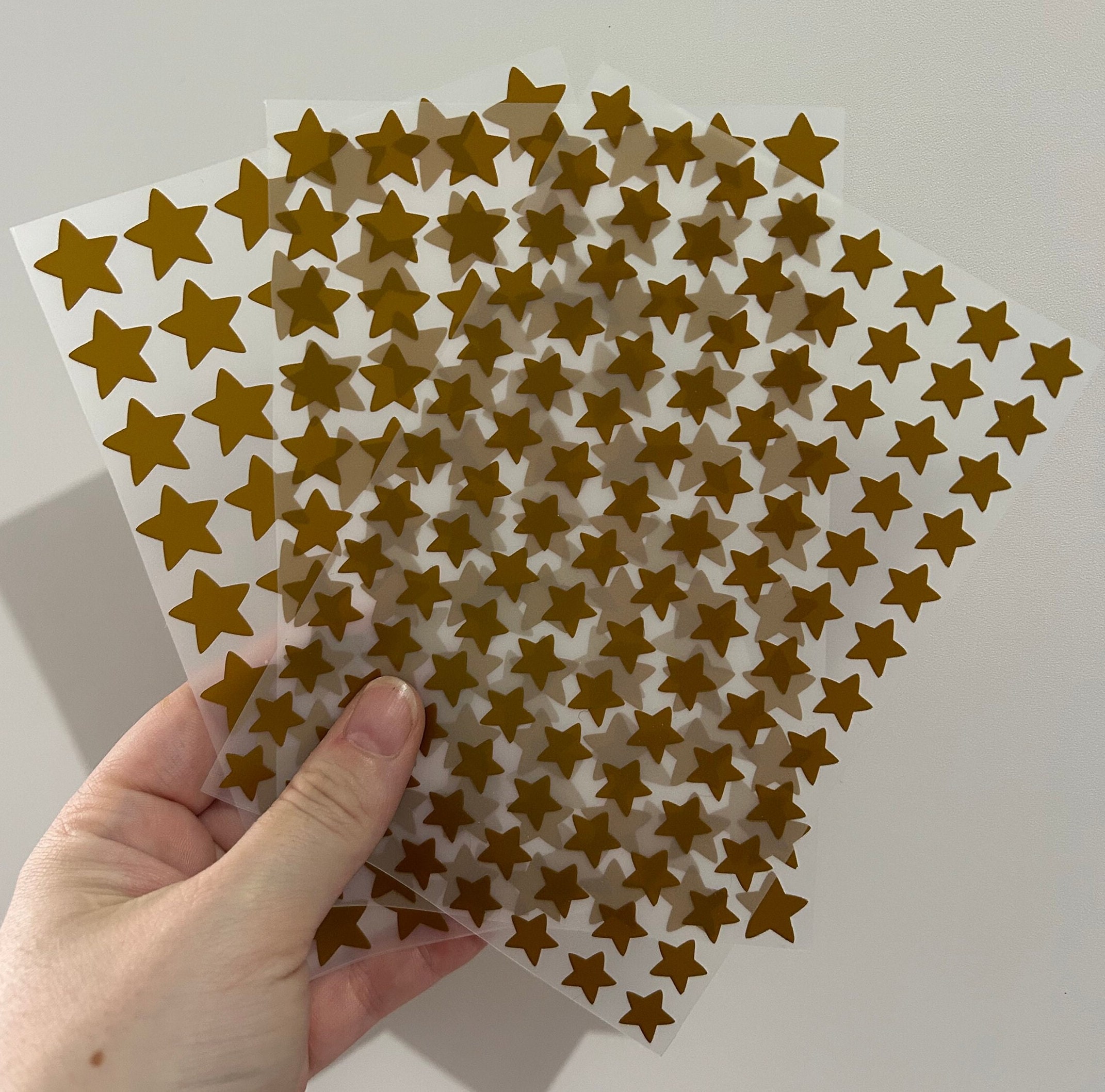 Vinyl Gold Star Sticker Sheet - Etsy