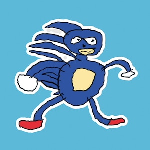 Sanic Sonic Meme Sticker - Etsy