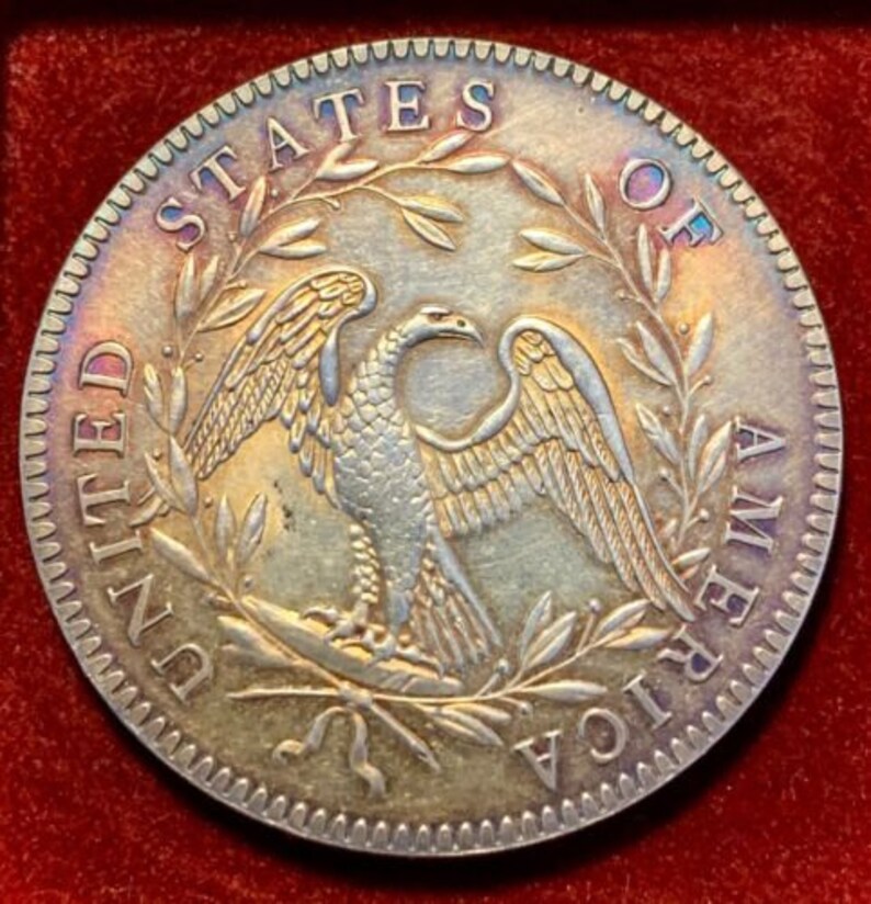 1794 Flowing Hair US Silver Dollar Fantastic Gold Toning of - Etsy