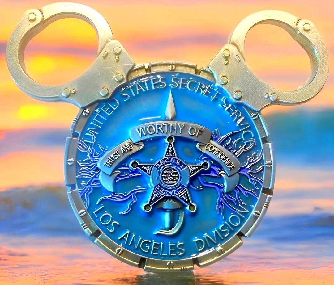 Walt Disney Mickey Ears Handcuff Challenge Coins U.S. Secret Service ...