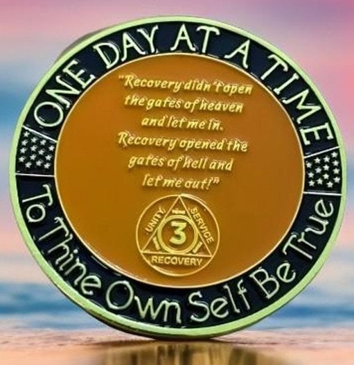 3 Year Sobriety Coin: AA Medallion, Unique Recovery Gift - Etsy
