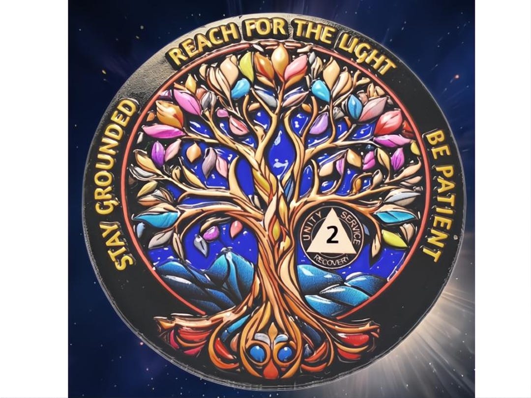 Two Year Sober Chip, 1 Year Sober Aa Chip, 3 Years Aa Chip, 4 Year Aa ...