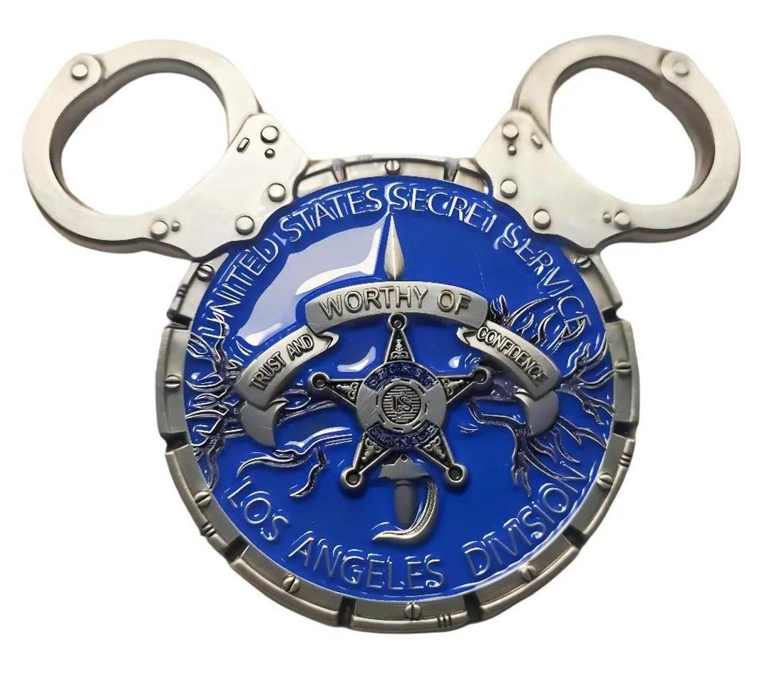 Mickey Mouse Clubhouse Secret Service Handcuff Shaped Challenge Coin ...