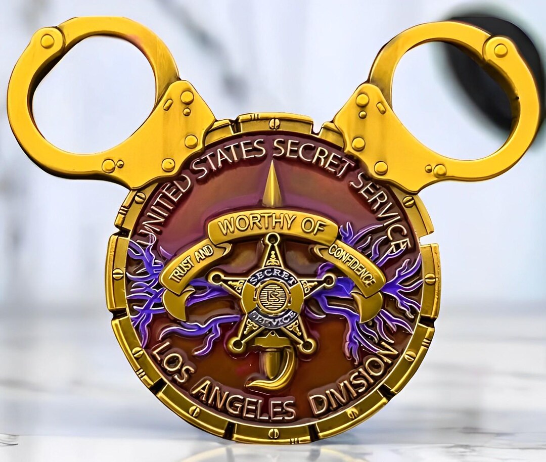 Mickey Mouse Clubhouse Secret Service Handcuff Shaped Challenge Coin ...