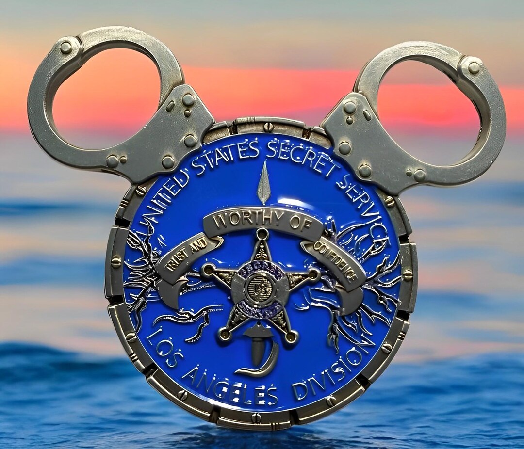 Walt Disney Mickey Ears Handcuff Challenge Coins U.S. Secret Service ...
