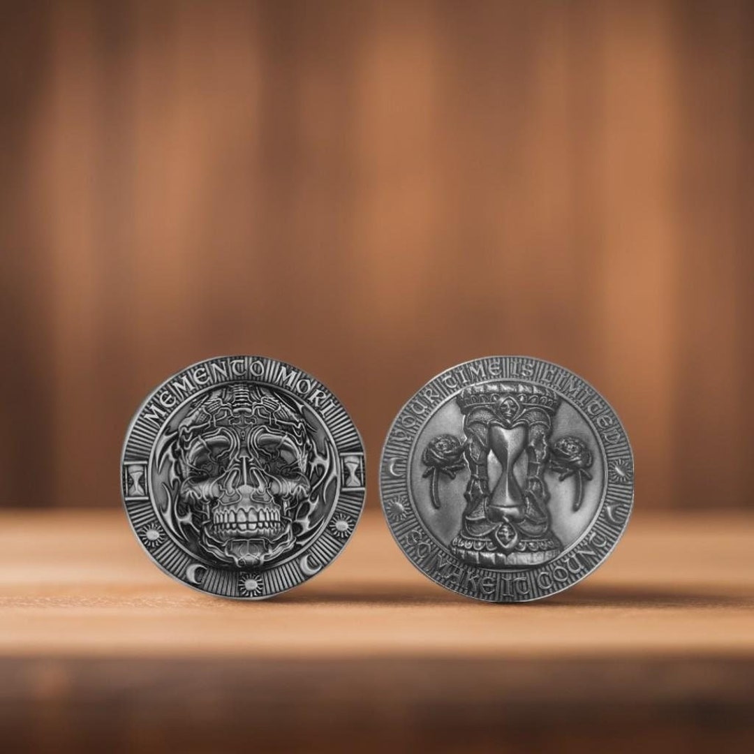 Stoic Challenge Coin: the Cardinal Virtues, Memento Mori and Amor Fati ...