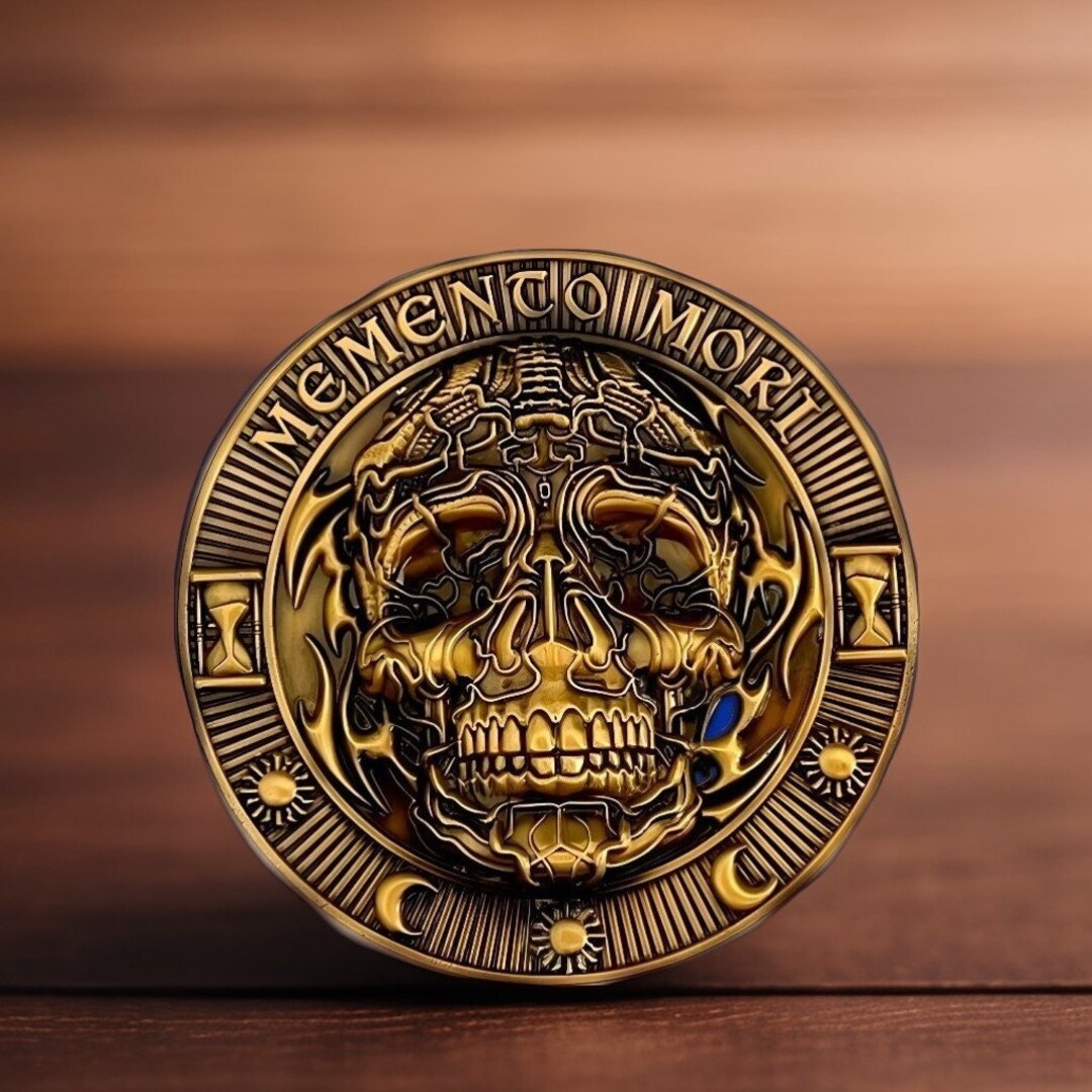 Memento Mori Coin Everyday Carry Skull Medallion EDC Reminder Coins ...