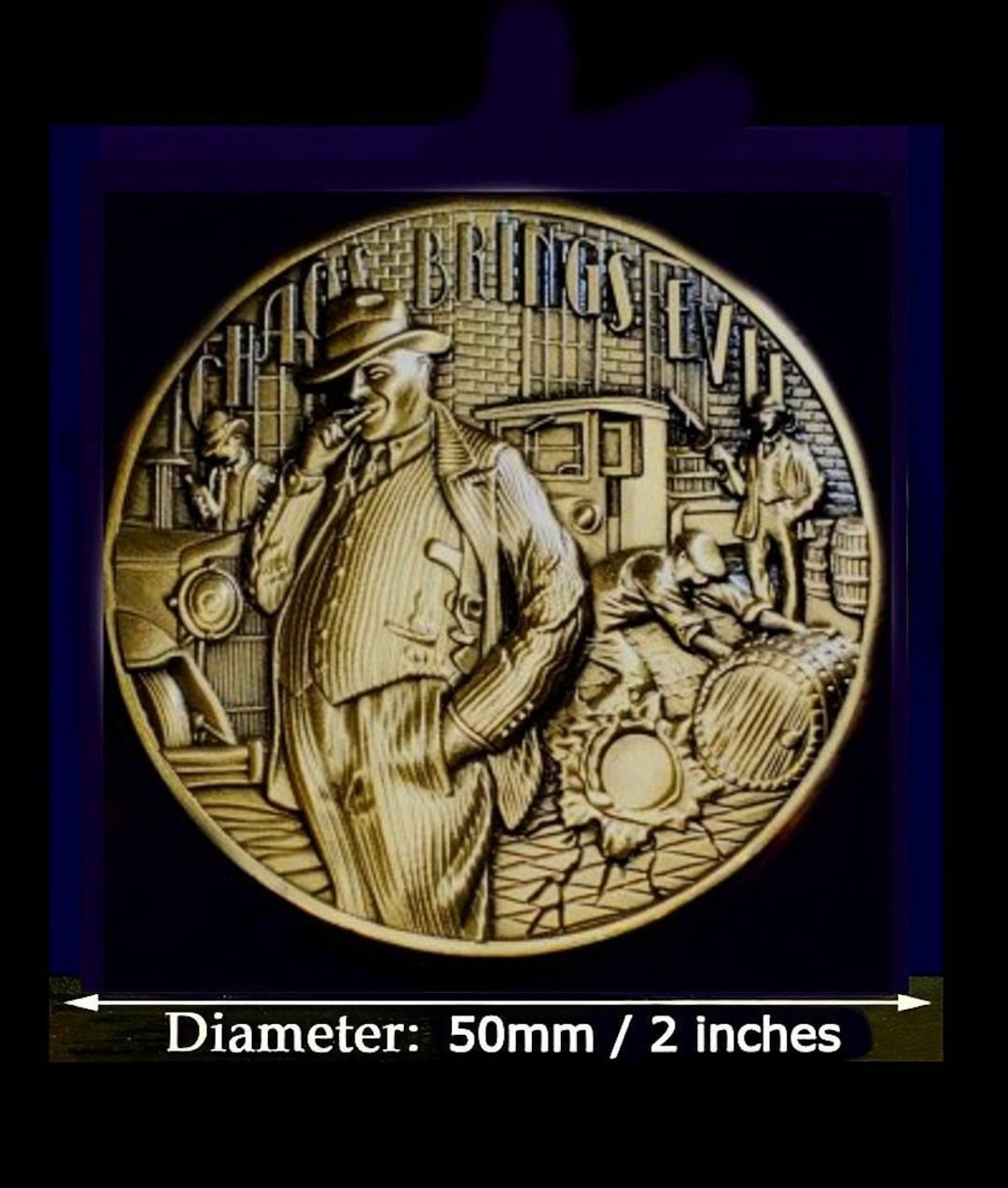 Capone Chicago Gold Challenge Coin Sinners Chaos Vs Scales of - Etsy