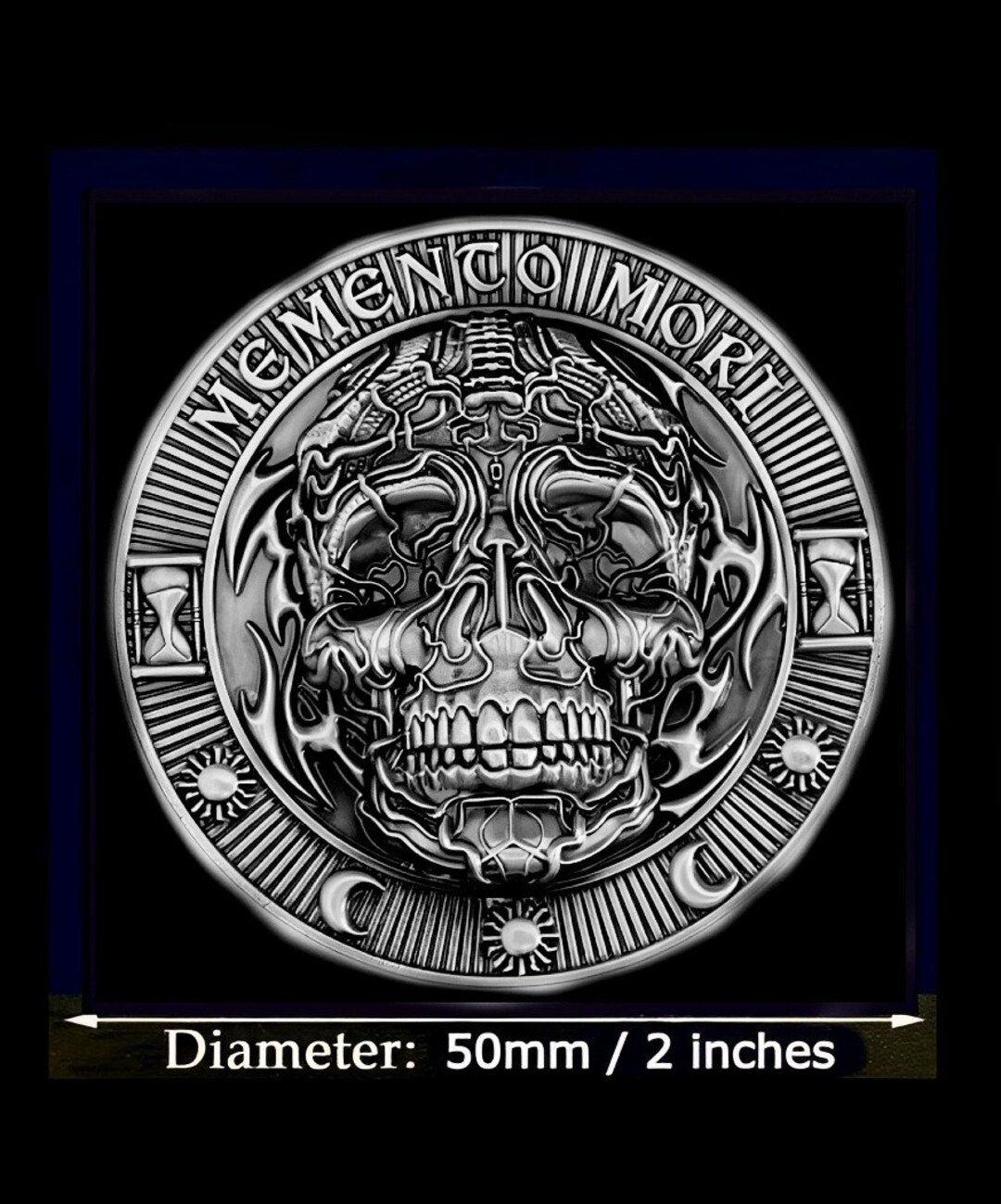 Memento Mori Coin Everyday Carry Skull Medallion EDC - Etsy