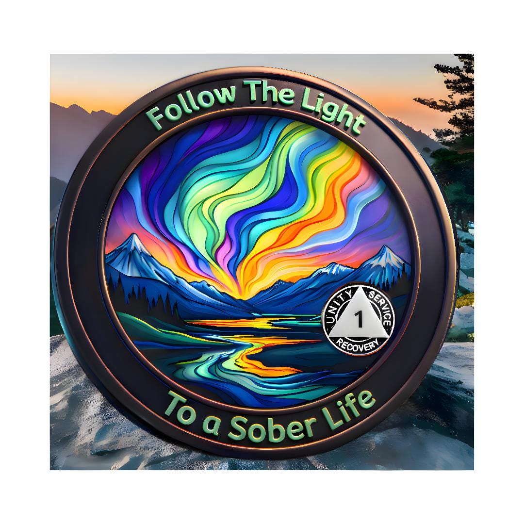1-5 Years Sober AA Chip – Alcoholics Anonymous 1-5 Year Sobriety Coin ...