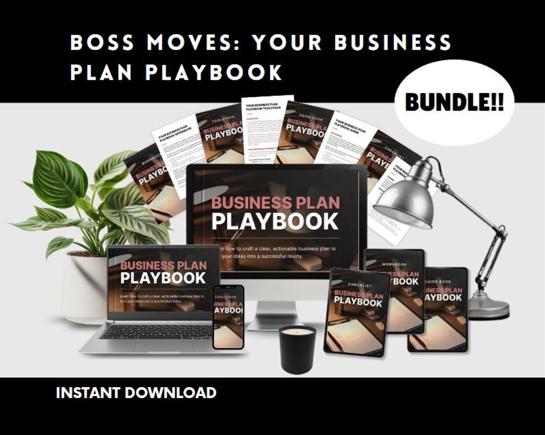 Business Plan Playbook | Digital Business Planner Ebook & Workbook ...