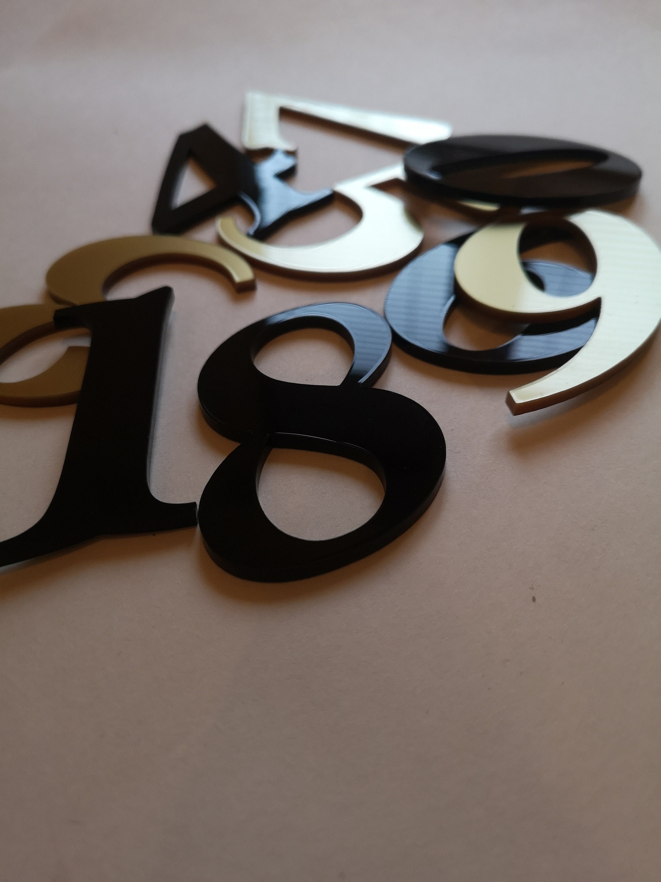 Plastic Letters and Numbers, 3D Number, House Names, Self-adhesive ...