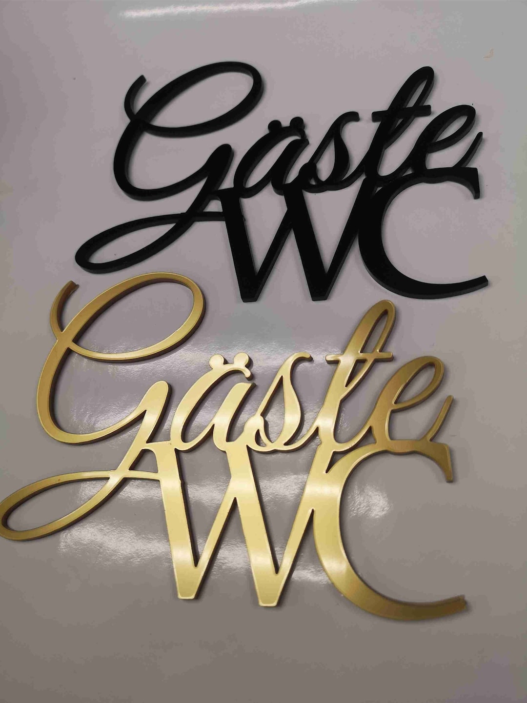 Guest Toilet Sign, Gaste WC, WC Sign, 3D Toilet Decor, Toilet Plate ...