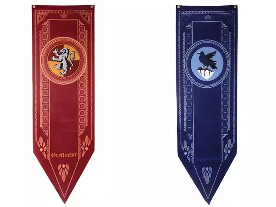 Harry Potter Flags Around Gryffindor Flags and Slytherin - Etsy