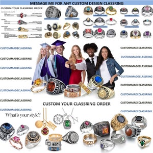 2026 2027 2028 Custom Full Personalization Any Year Ring in Sterling ...