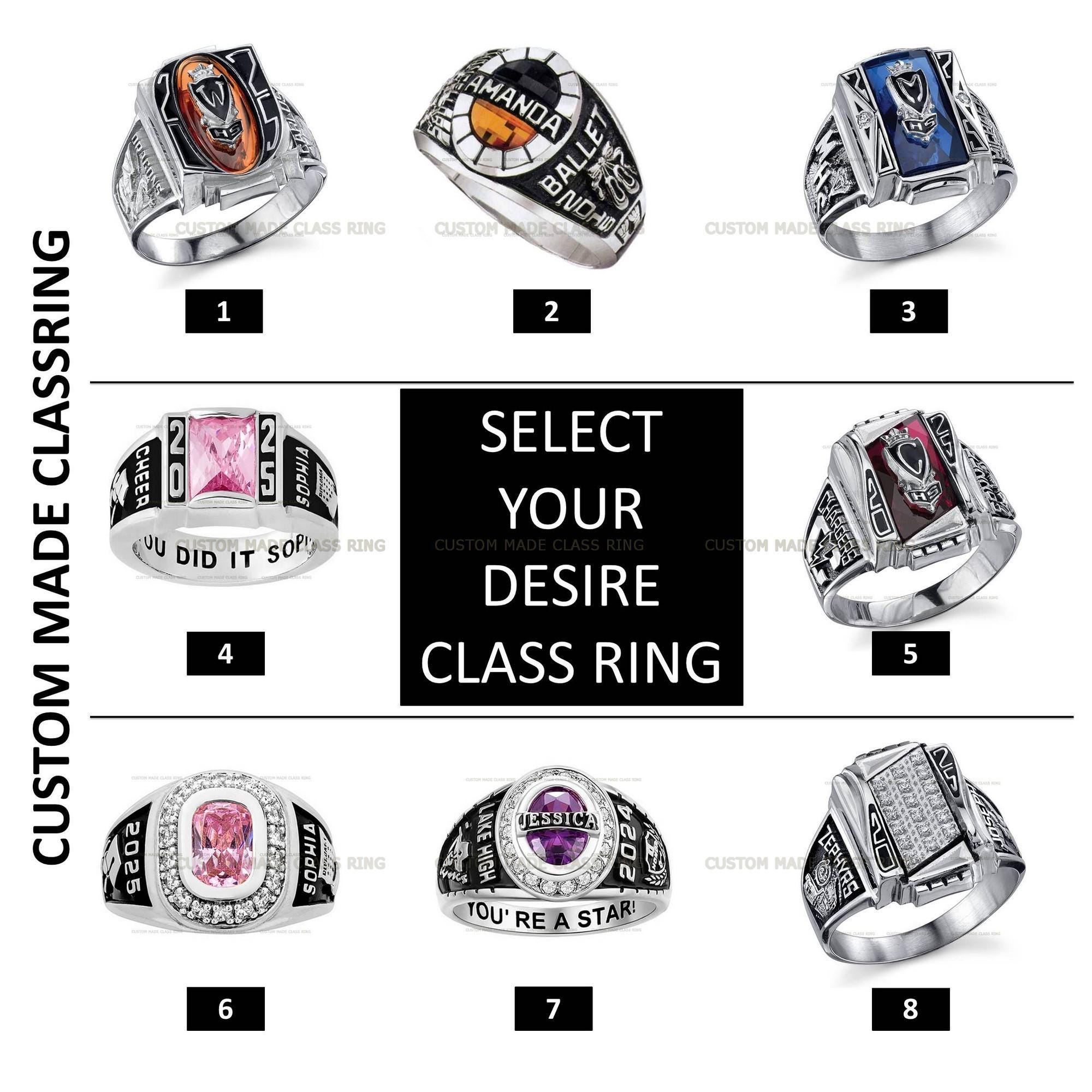 Order Your Desired Custom School or University Class Ring – Handmade ...