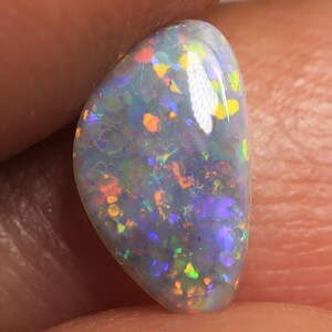 N5 0.50 Ct. Lightning Ridge Floral Pattern Multi Colour Dark Opal TOG ...