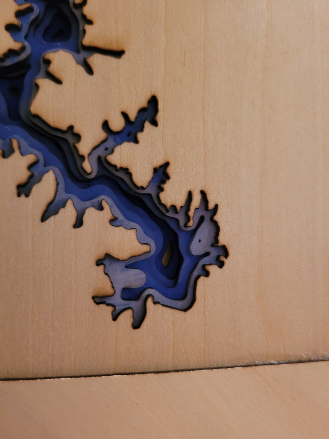 Jackson Lake Ga. - Layered Lake Map - Etsy