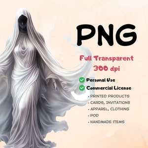 Ghost Bride PNG Clipart Bundle Halloween Ghost Horror Gothic Spooky ...