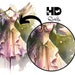 Fairy Dress PNG Magical Watercolor Fantasy Clipart Digital Paper ...