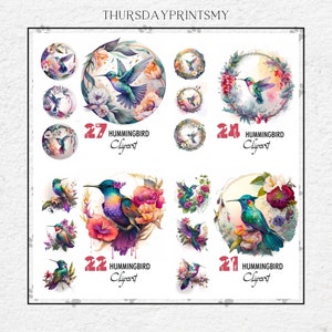 180+ Hummingbird Mega Bundle Clipart Bird Graphic Illustration Image ...