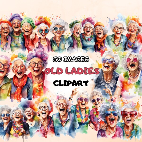 Old Ladies Clipart, Old People Clipart, Funny Old Ladies PNG, Grandma ...