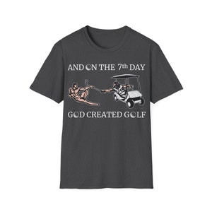 God Created Golf T-shirt | Funny Graphic Tee for Golf Lovers - Etsy