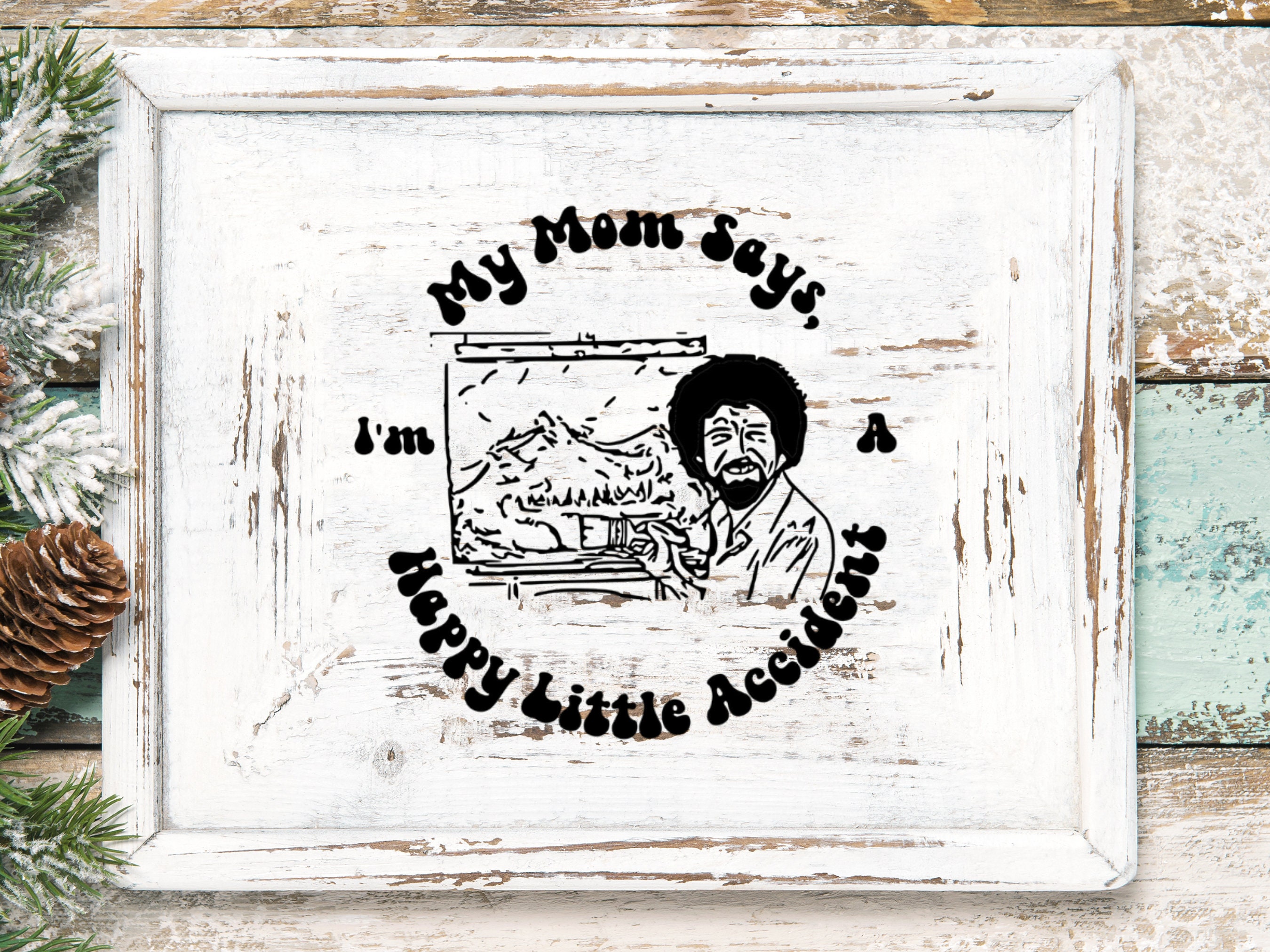 Bob Ross Inspired Svg, Png, Jpg and Pdf Files. Happy Accidents. Cricut ...