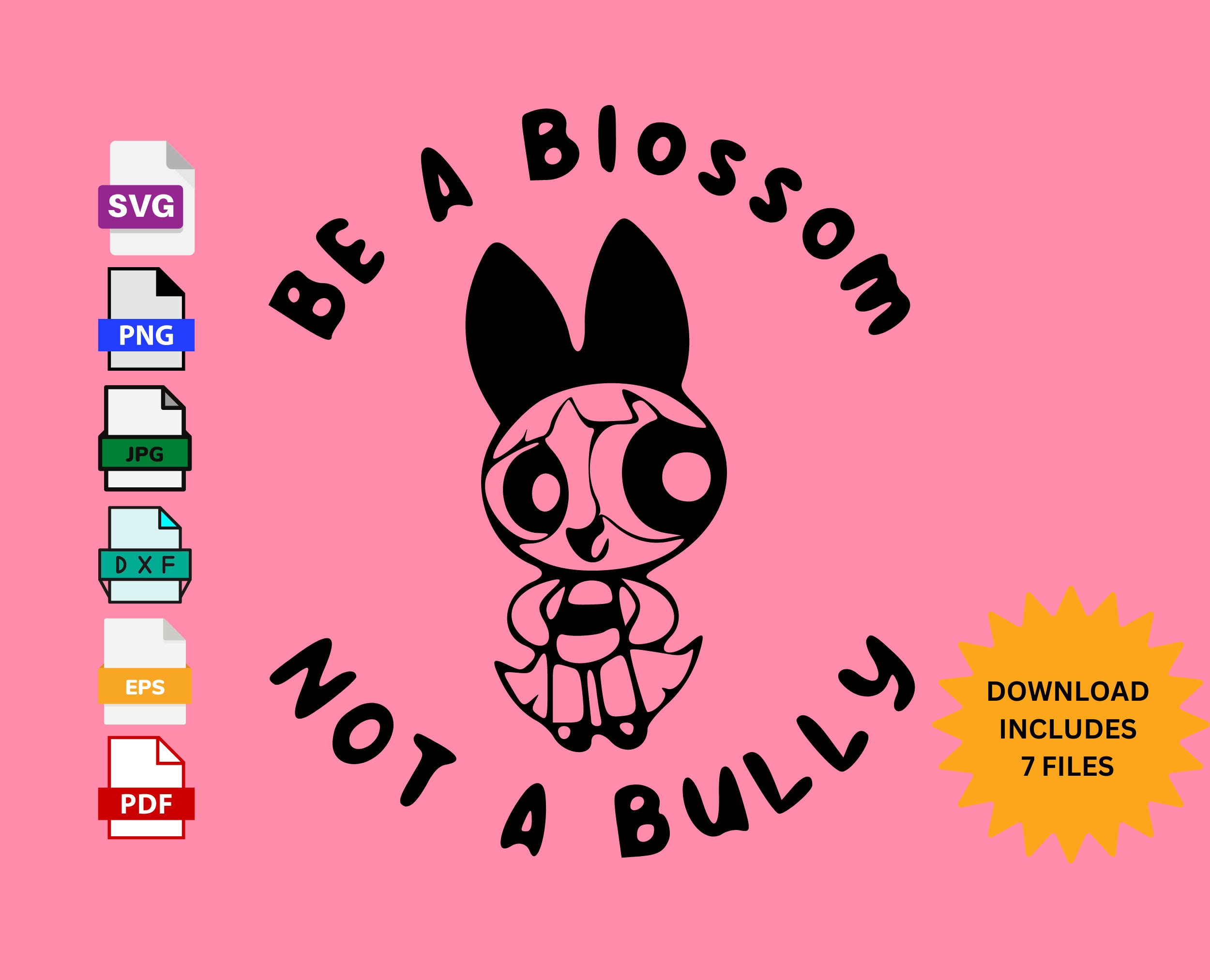 STOP BULLYING SVG, Png, Jpg, Pdf, Dxf, Eps. Cut Files for Pink Shirt ...