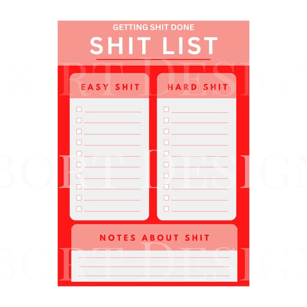Funny to Do List - Etsy