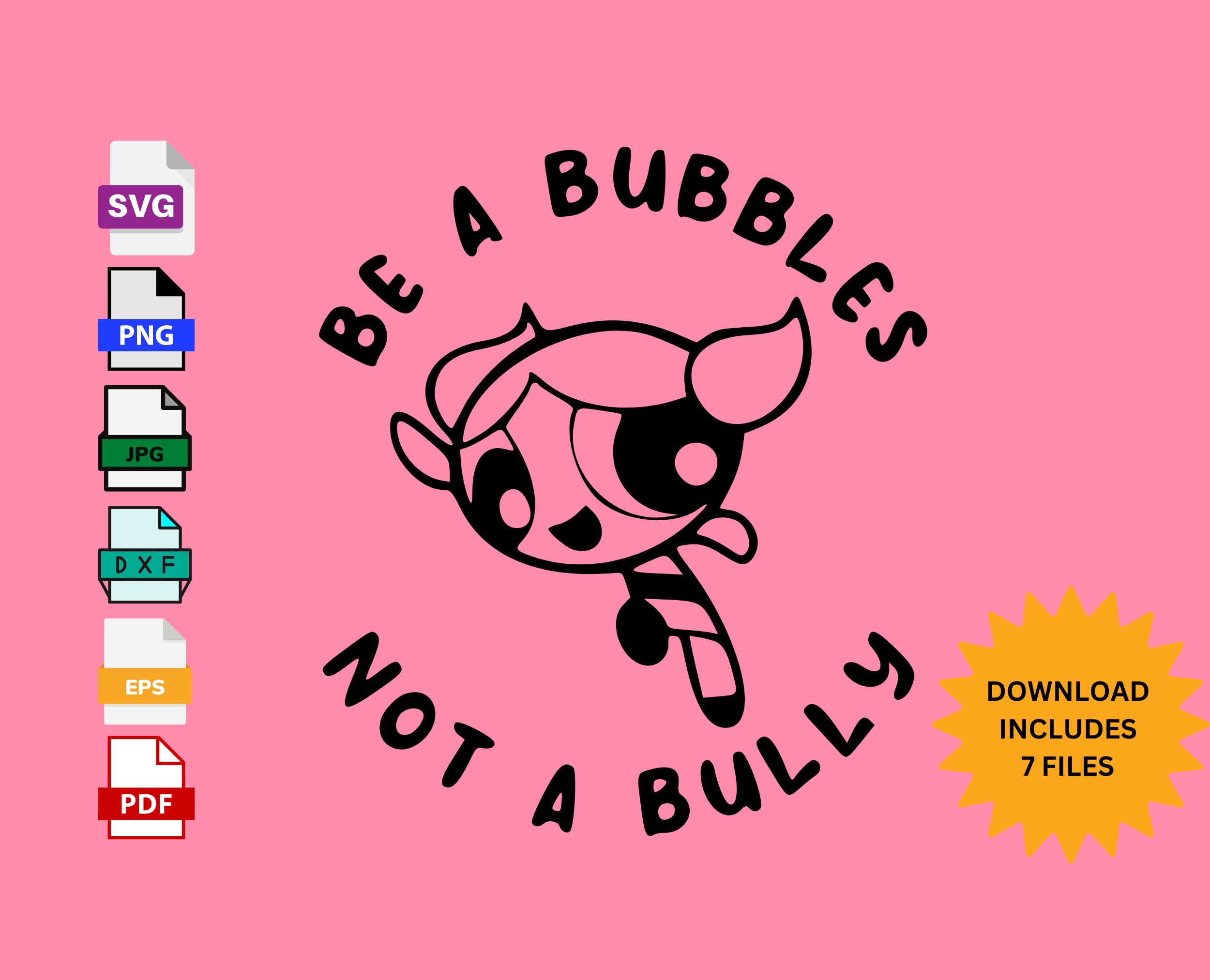 STOP BULLYING SVG, Png, Jpg, Pdf, Dxf, Eps. Cut Files for Pink Shirt ...