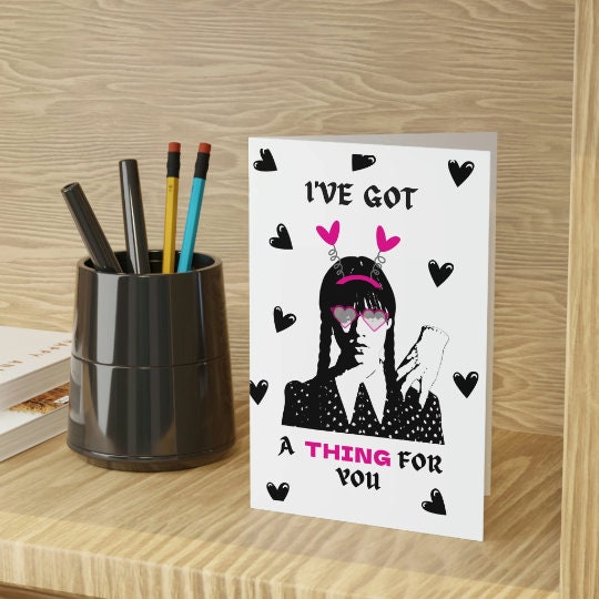 Downloadable Valentines Day Card Inspired by Wednesday Addams ...