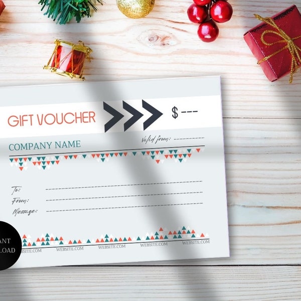 Canva Gift Voucher Template - Etsy
