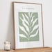 Sage Green Botanical Print, Sage Green Wall Art, Boho Leaf Poster, A4 ...