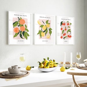 Lemons Print, Fruit Market Poster, Blush Pink Print, Yellow Wall Art ...