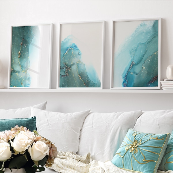 Turquoise Wall Art - Etsy