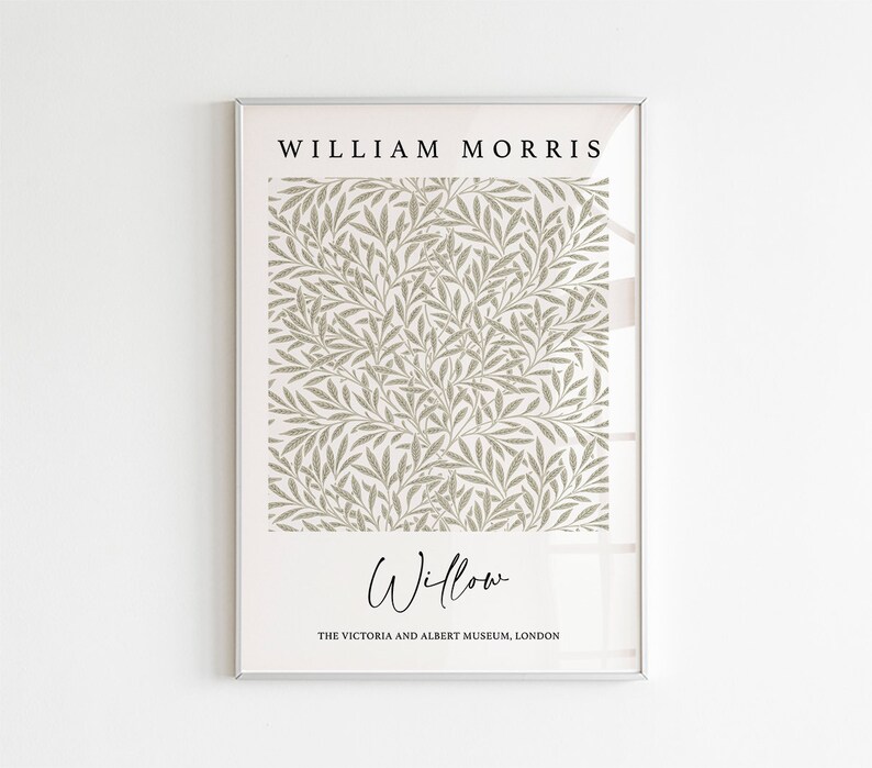 William Morris Set of Three, Beige Wall Art, Art Nouveau Print, Neutral ...
