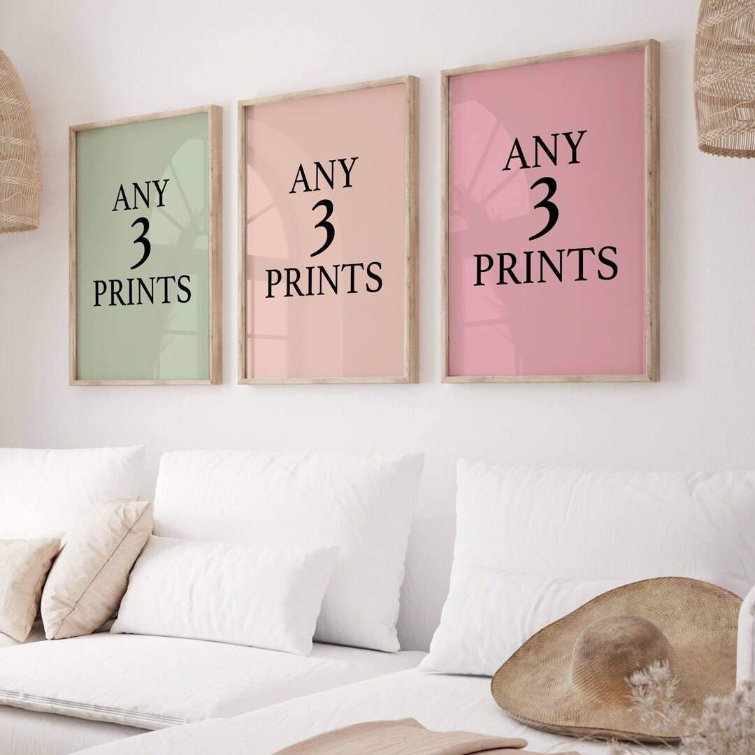Choose Your Own Prints, Any 3 Prints, Pick Your Own Bundle, Lounge ...