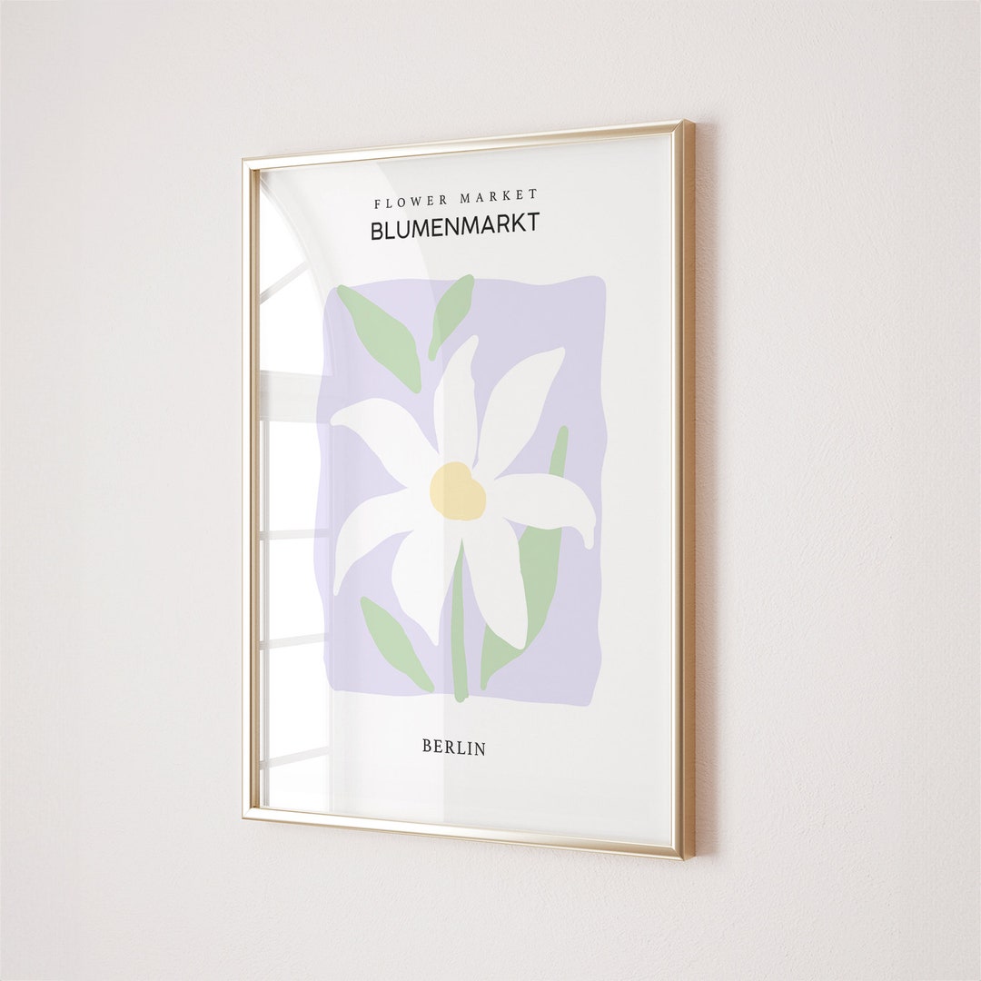 Berlin Flower Market Print | Lilac Wall Art | Purple Flower Market ...
