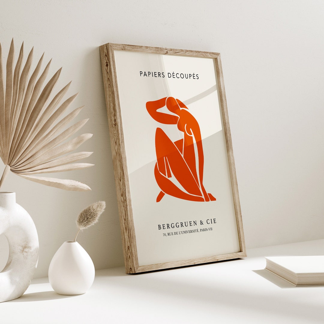Burnt Orange Matisse Print, Henri Matisse, Abstract Print, Orange Wall ...
