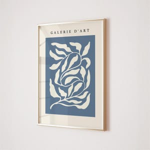 French Navy Prints, Set of 3, Paris Botanical Prints, Navy Wall Decor ...