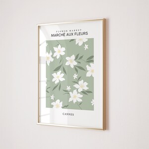 Sage Green Prints, Set of 3, Flower Market Prints, Green Wall Art, Sage ...