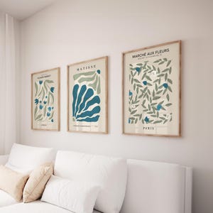 Teal Flower Print, Floral Wall Art, Paris Flower Market, Dark Teal Wall ...