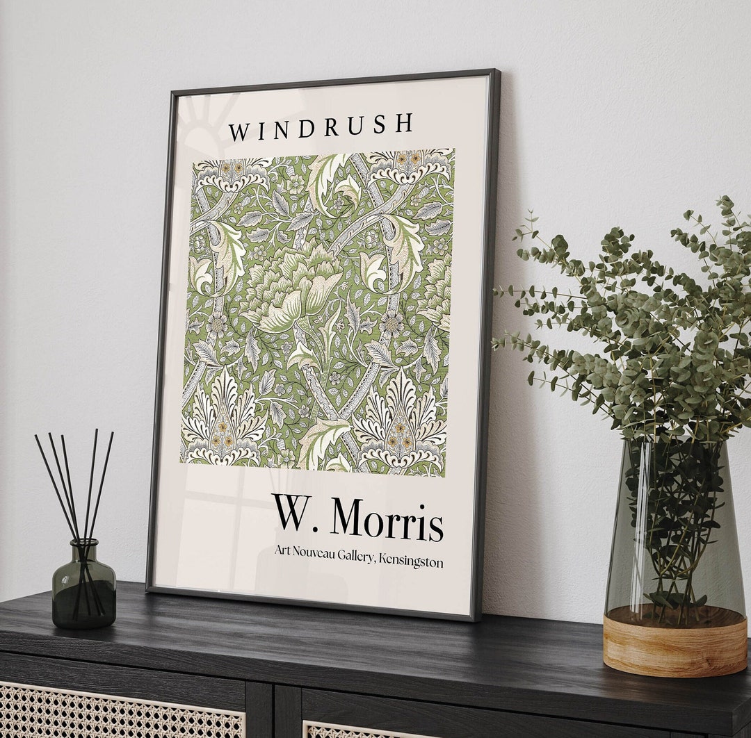 William Morris Art, Windrush Print, Green Wall Art, Neutral Wall Decor ...