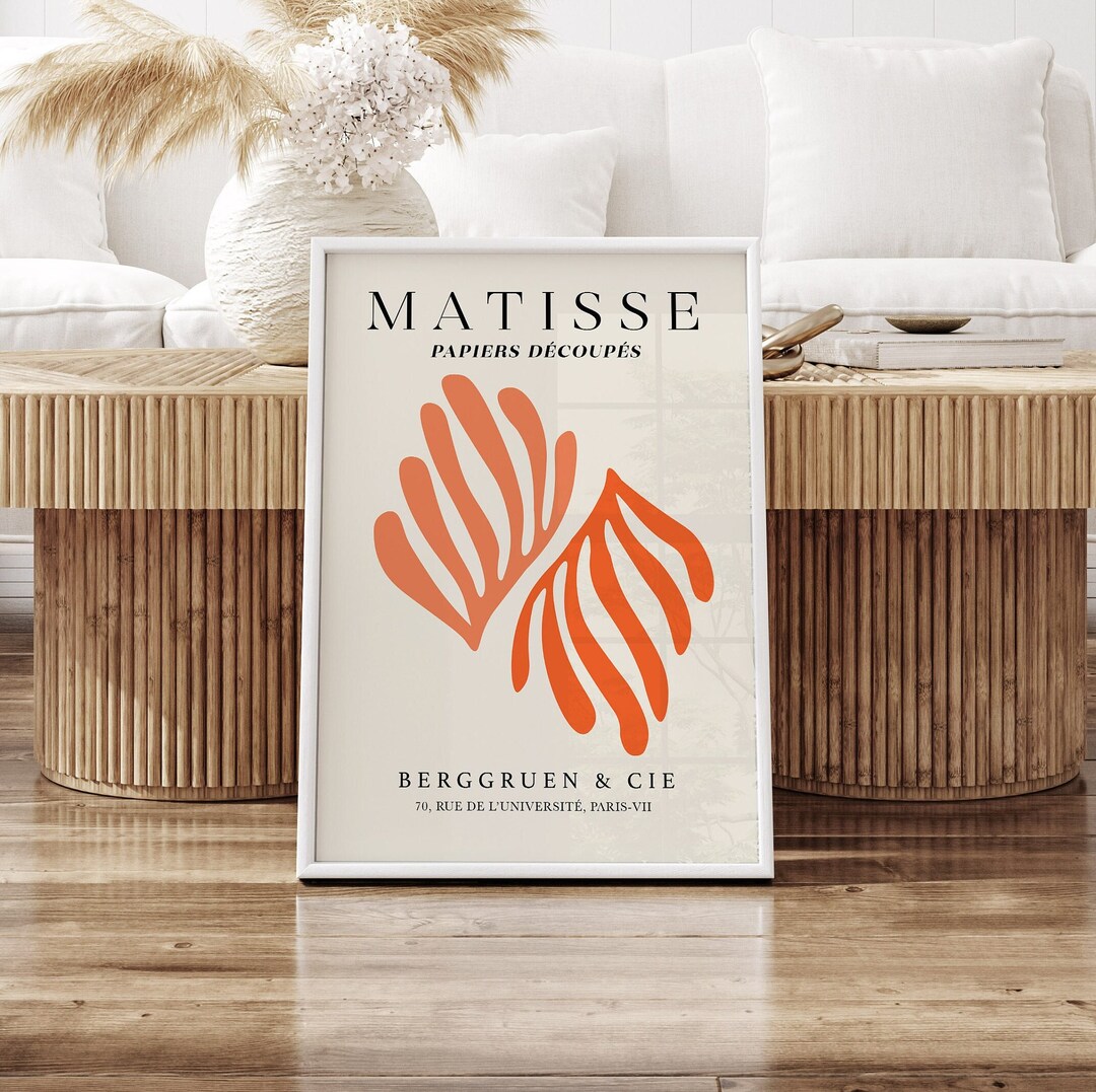 Orange Matisse Print, Henri Matisse, Abstract Print, Orange Wall Art ...