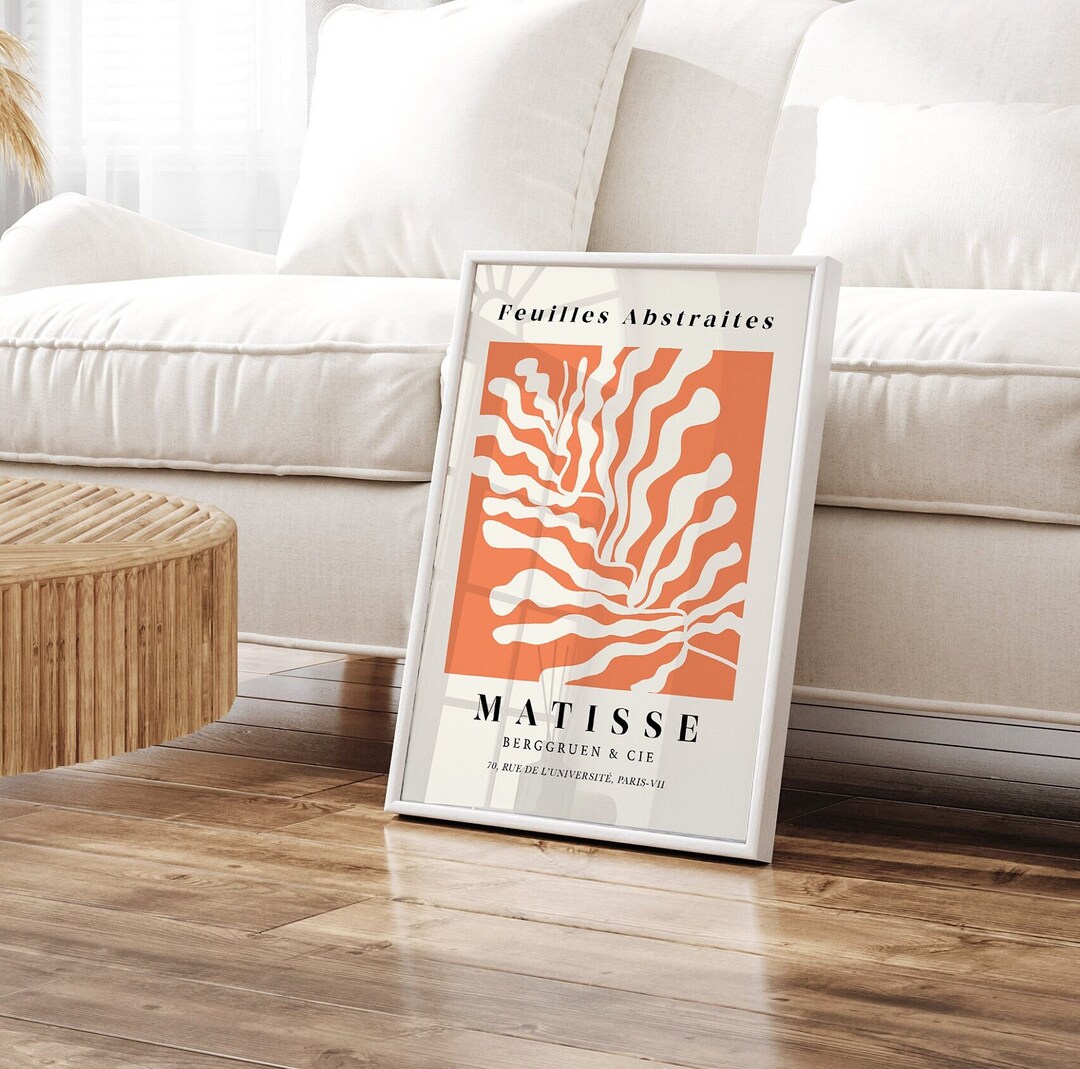 Orange Matisse Print, Henri Matisse, Abstract Print, Orange Wall Art ...