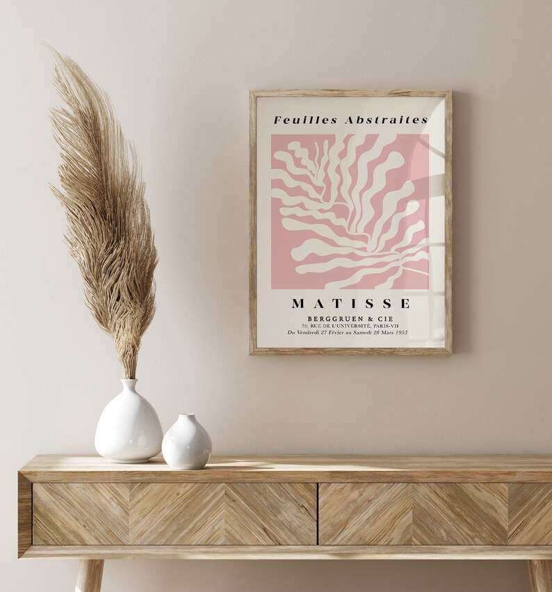 Matisse Print, Pink Wall Art, Pink Prints, Beige Wall Decor, Papier ...